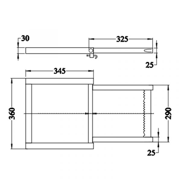 Pullout Ladder with Single Step 360 x 345mm