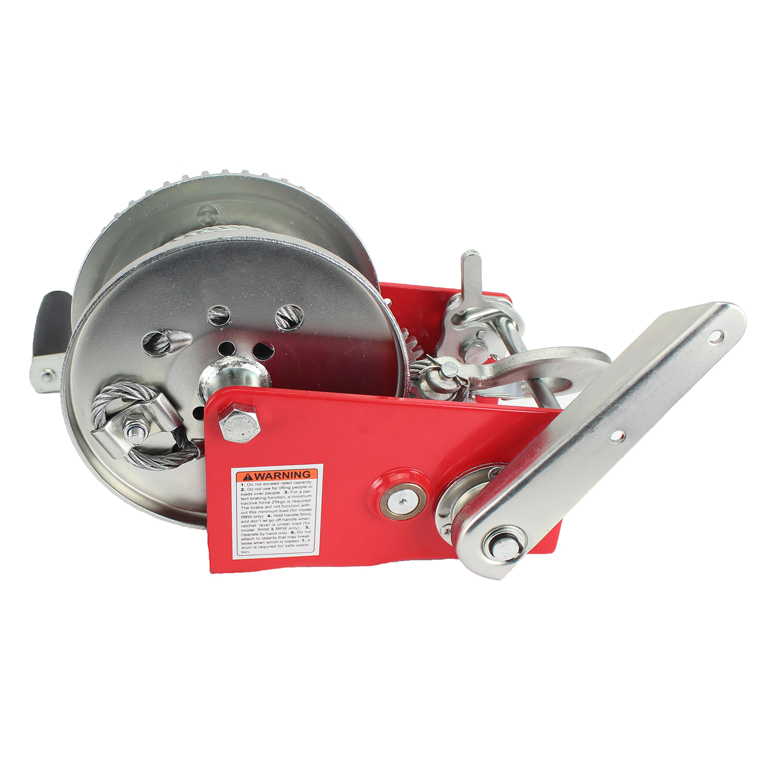 Hand Winch 2500lbs (1135kg) Two Speed 10m Cable with Hand Brake