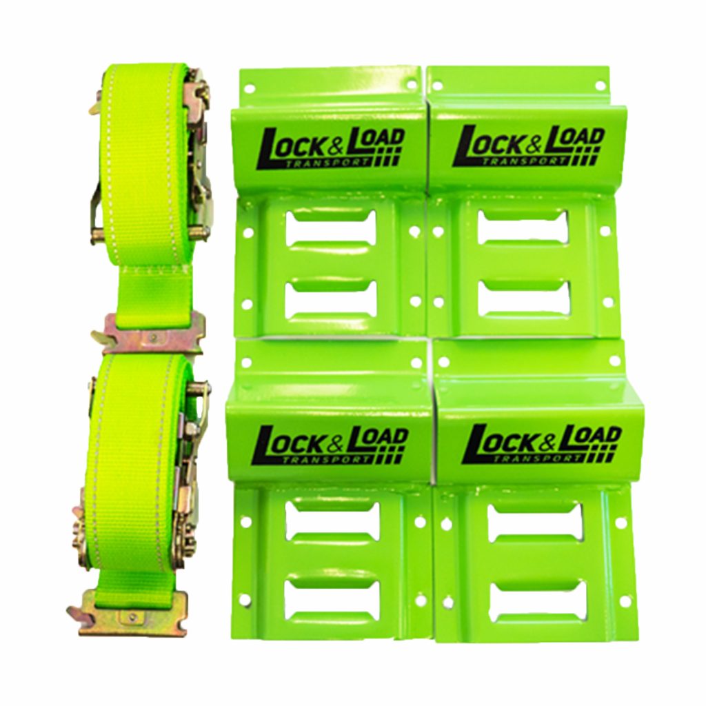 ATV Car Trailer Wheel Chock Kit Tie Down Straps 2000kg