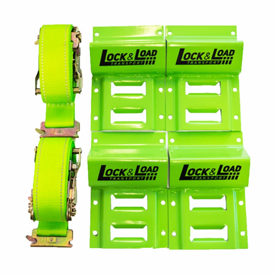 ATV Car Trailer Wheel Chock Kit Tie Down Straps 2000kg