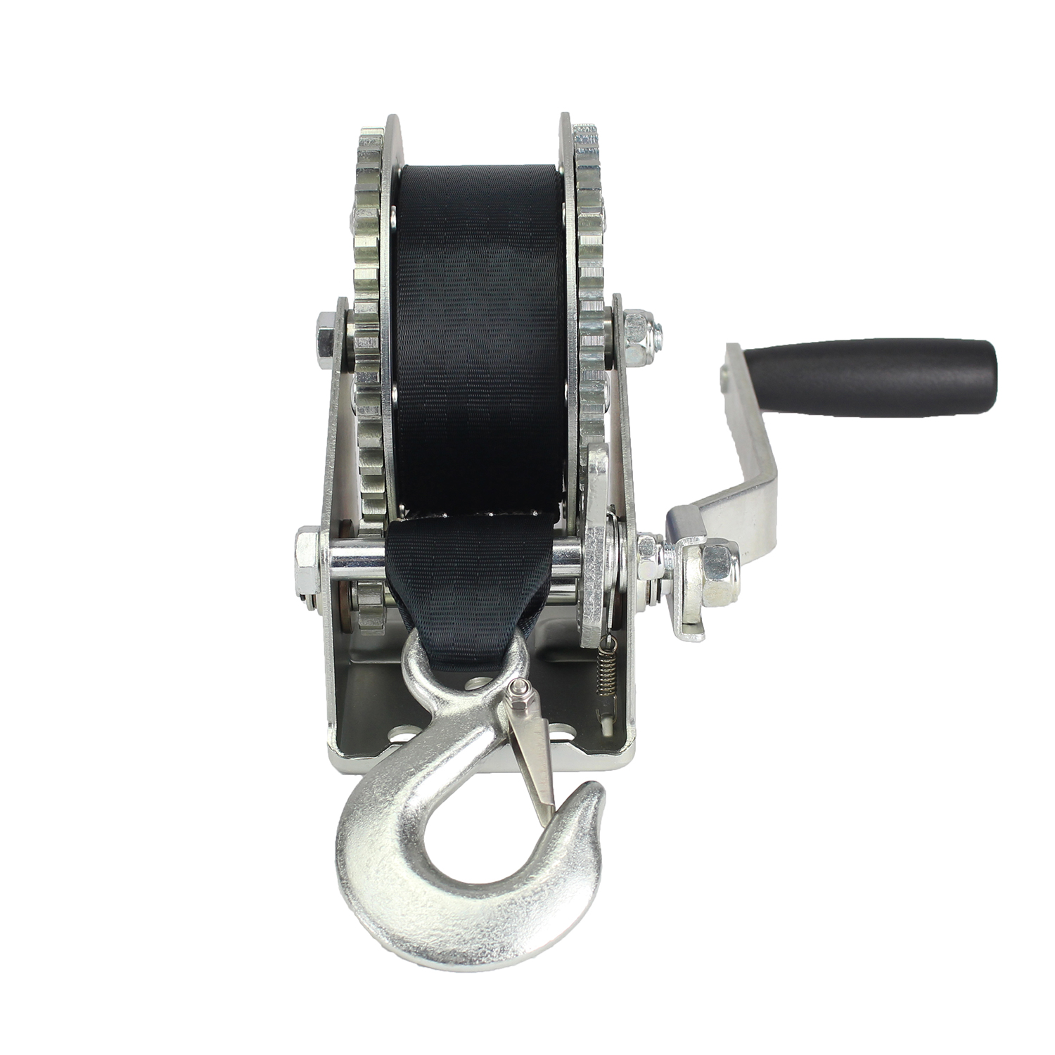 Hand Winch 2000lbs (907kg) Dual Gear 8m Strap
