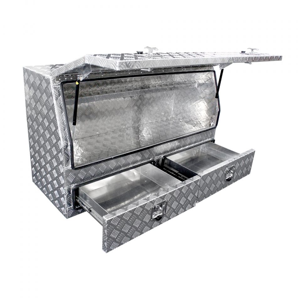 Aluminium Tool Box Ute Canopy 2 Drawers 1430 x 550 x 820mm
