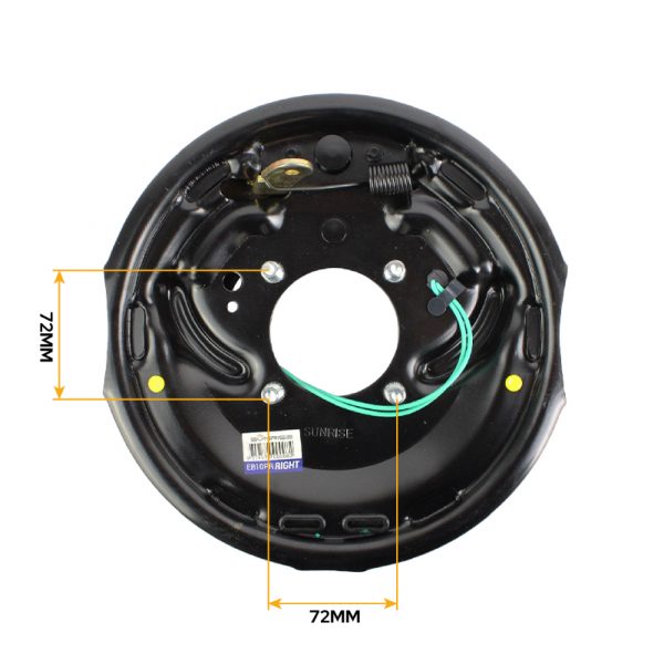 10" Electric Trailer Brake Kit Drum and Backing Plate Caravan Set