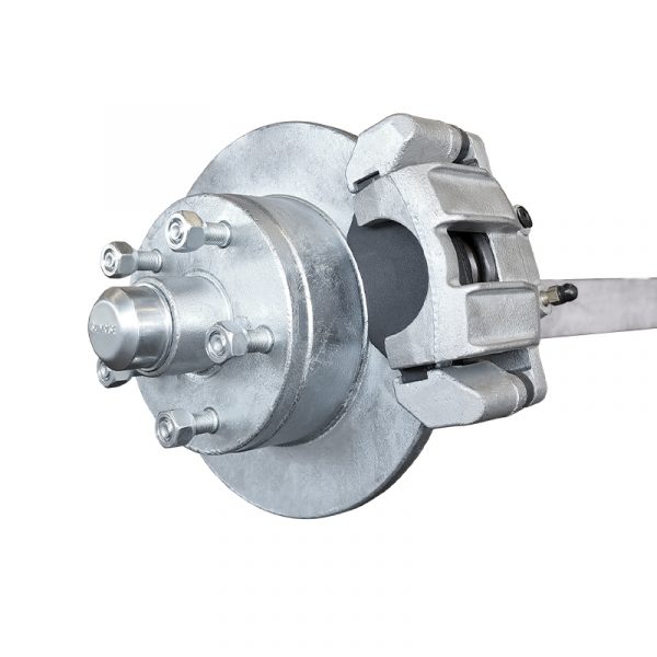 Hydraulic Disc Brake Axle 1400kg Rated 45mm Square Galvanised