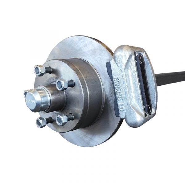 Mechanical Disc Brake Axle 1400kg Rated 45mm Square