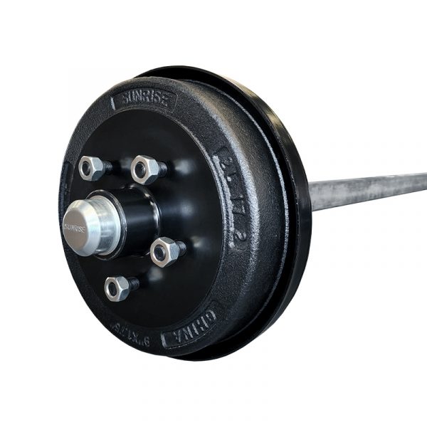 Mechanical Drum Braked Axle 1400kg Rated 45mm Square