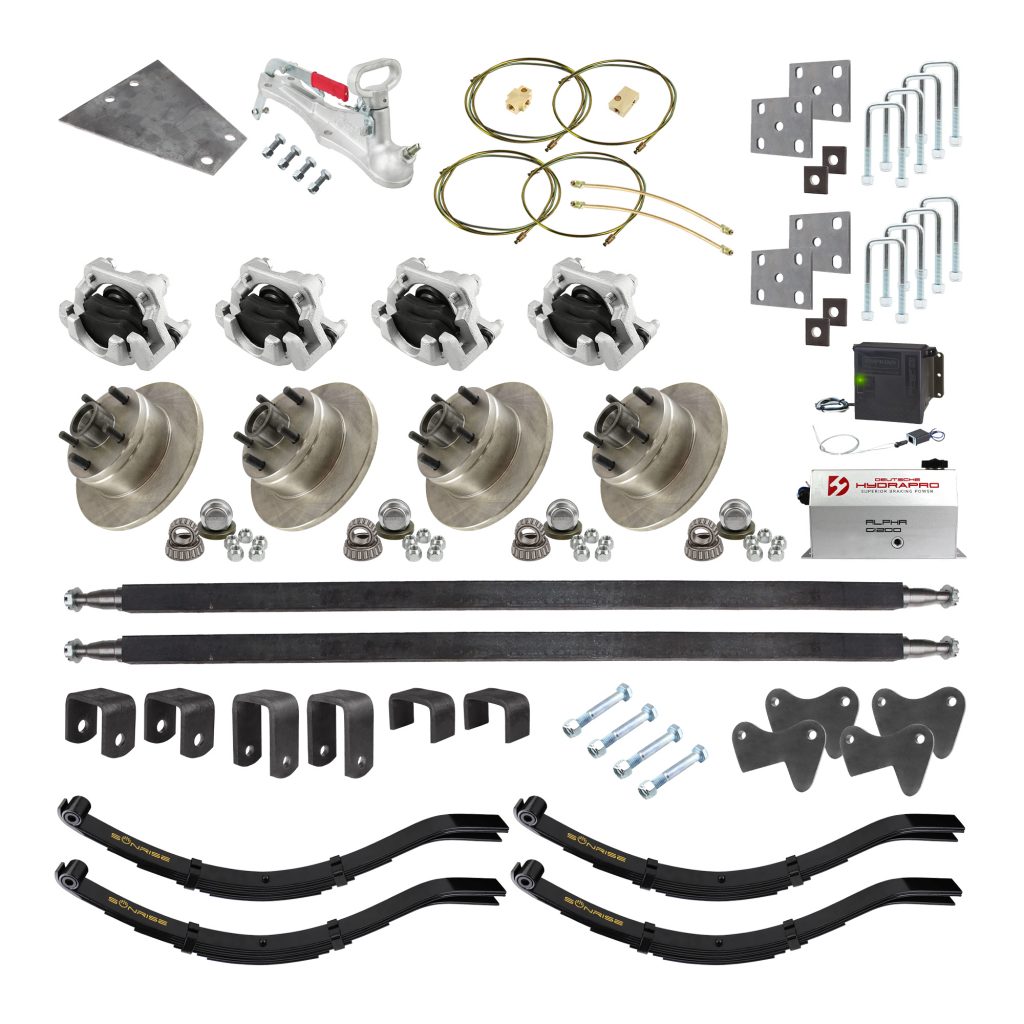 DIY Tandem Axle Hydraulic Disc Brake kit