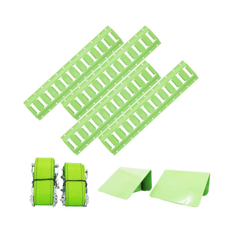 Adjustable Wheel Chock Kit with 1.8m Strap 600mm E-Tracks ATV
