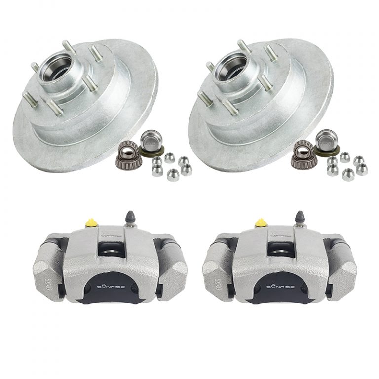 12" Hydraulic Trailer Brake Kit Galvanised Disc Hubs and Calipers ...